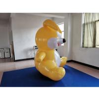 China Hot sale quality pvc inflatable yellow rabbit decorative for easter rabbit for sale