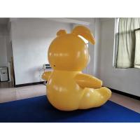 China Hot sale quality pvc inflatable yellow rabbit decorative for easter rabbit for sale