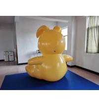 China Hot sale quality pvc inflatable yellow rabbit decorative for easter rabbit for sale