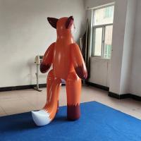China Custom 6ft Inflatable Cartoon Fox PVC Advertising Mascot 0.4mm for sale