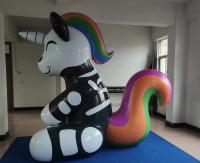 China Custom Inflatable Skeleton Unicorn 2.5m 4m Outdoor Decoration PVC Advertising for sale