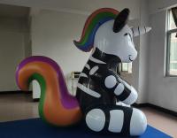 China Custom Inflatable Skeleton Unicorn 2.5m 4m Outdoor Decoration PVC Advertising for sale