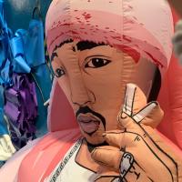 China Custom Giant Inflatable Hip Hop Dancer 6m Outdoor Advertising Promotion for sale
