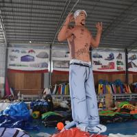 China Custom Giant Inflatable Cartoon Hip Hop Man 6m High for Advertising Events for sale