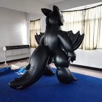 China Beile customize 2.5m tall black pvc Inflatable black dragon for sale