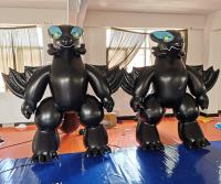China Beile customize 2.5m tall black pvc Inflatable black dragon for sale