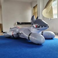 China Outdoor Advertising PVC Inflatable Gray Wolf Model 2.5m Custom Cartoon Animal for sale
