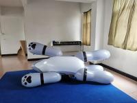 China Outdoor Advertising PVC Inflatable Gray Wolf Model 2.5m Custom Cartoon Animal for sale