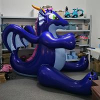 China Beile inflatable PVC large chubby dragon model blue dinosaur for sale for sale