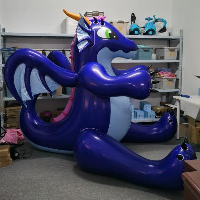 China Beile inflatable PVC large chubby dragon model blue dinosaur for sale for sale