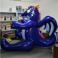 China Beile inflatable PVC large chubby dragon model blue dinosaur for sale for sale