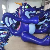 China Beile inflatable PVC large chubby dragon model blue dinosaur for sale for sale