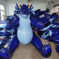 China Beile inflatable PVC large chubby dragon model blue dinosaur for sale for sale