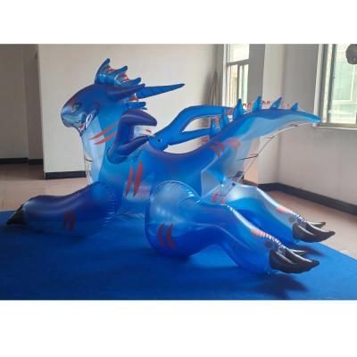 China 3m Long Advertising Inflatable Transparent Wind Dragon Custom PVC 0.4mm for sale