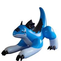 China Custom PVC Inflatable Blue Dragon Toy 2m Long for Party Promotion for sale