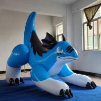 China Custom PVC Inflatable Blue Dragon Toy 2m Long for Party Promotion for sale