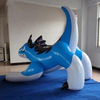 China Custom PVC Inflatable Blue Dragon Toy 2m Long for Party Promotion for sale