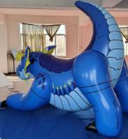 China Beile Customized PVC Inflatable Panza Blue Kaiju Dragon for sale