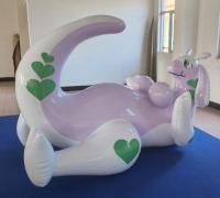 China Customizable Light Purple PVC Inflatable Dragon 2.2m for Party Promotion for sale