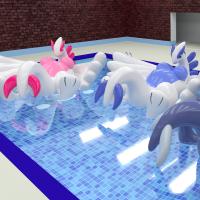 China BeiLe Custom PVC Inflatable Lugia Squeak Toy 3-6M for Party Promotion for sale
