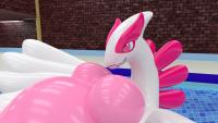 China BeiLe Custom PVC Inflatable Lugia Squeak Toy 3-6M for Party Promotion for sale
