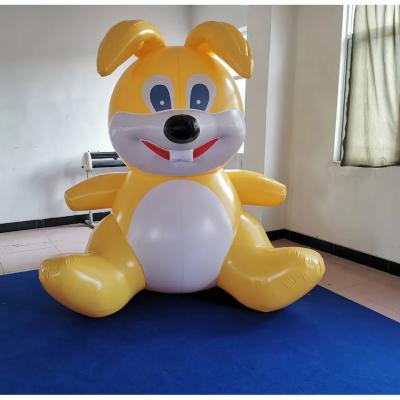 China Beile Custom Giant PVC Inflatable Yellow Rabbit For Promotion Advertising for sale