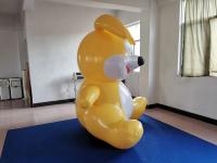 China Beile Custom Giant PVC Inflatable Yellow Rabbit For Promotion Advertising for sale