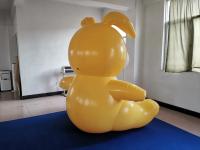 China Beile Custom Giant PVC Inflatable Yellow Rabbit For Promotion Advertising for sale