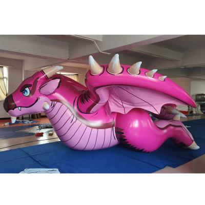 China Custom Large Inflatable Pink Wyvern Dragon 3m 5.5m PVC Promotional Decoration for sale