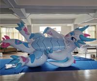 China Beile Customize PVC Cartoon Inflatable white Crystal Dragon for sale