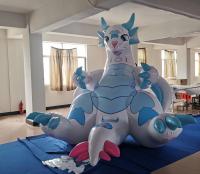 China Beile Customize PVC Cartoon Inflatable white Crystal Dragon for sale