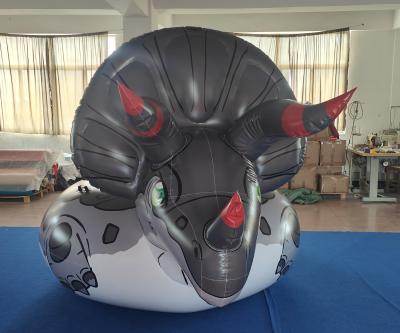 China Custom PVC Inflatable Squeak Triceratops Tube 4m Long for Outdoor Promotion Party for sale