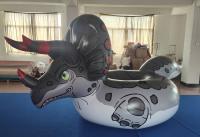China Custom PVC Inflatable Squeak Triceratops Tube 4m Long for Outdoor Promotion Party for sale