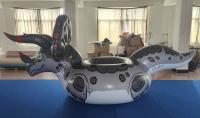 China Custom PVC Inflatable Squeak Triceratops Tube 4m Long for Outdoor Promotion Party for sale