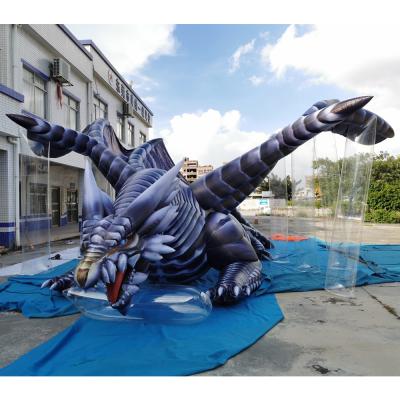 China Customized Giant PVC Inflatable Steel Dragon Model 9m for Advertising Exhibition for sale