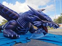 China Customized Giant PVC Inflatable Steel Dragon Model 9m for Advertising Exhibition for sale