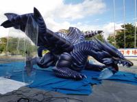 China Customized Giant PVC Inflatable Steel Dragon Model 9m for Advertising Exhibition for sale