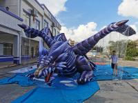 China Customized Giant PVC Inflatable Steel Dragon Model 9m for Advertising Exhibition for sale