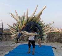 China BeiLe custom soft pvc Inflatable Mistlong squeak dragon for sales for sale