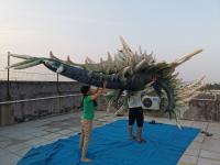 China BeiLe custom soft pvc Inflatable Mistlong squeak dragon for sales for sale