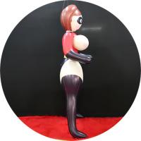 China Custom Inflatable Anime Girl Doll 2mH PVC Air Figure with Huge Breasts for sale