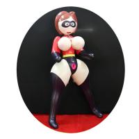 China Custom Inflatable Anime Girl Doll 2mH PVC Air Figure with Huge Breasts for sale