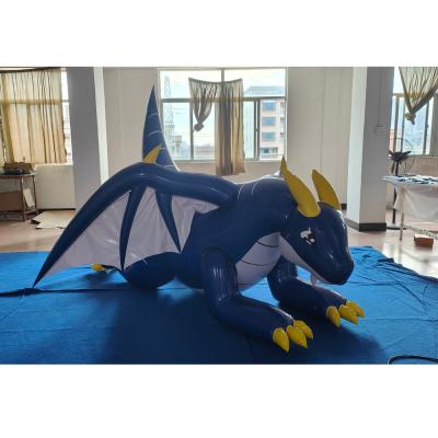 China Custom Inflatable Laying Dragon 2M Tall PVC Party Decoration with 3 Year Warranty for sale