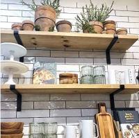 China Heavy Duty 5 6 7 8 9 Inch Black Powder Coating Metal Bracket L Floating Wall Shelf Brackets for sale
