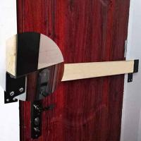 China OEM Custom Black Powder Coated Stamping Metal U Shape Door Barricade Brackets for sale