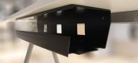 China Custom Carbon Steel Powder Coating Metal Bracket Under Desk Cable Management Tray Wire Tray For Office for sale