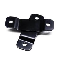 China Bracket Clip Custom Metal Stamping Parts Mounting Black Coating Support Bracket for sale