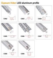 China Bend LED Strip Aluminum Light Channel Plaster Aluminum Extrusion Parts for sale