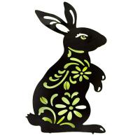 China Custom Laser Cut Metal Parts Metal Laser Cutting Animal Rooster Garden Silhouette Yard Art Garden Stake for sale