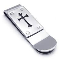 China Money Pen Clips Standard Custom Punching Label Holder Stainless Steel Slim Card Id Men Women Wallet Metal Stamping Parts for sale